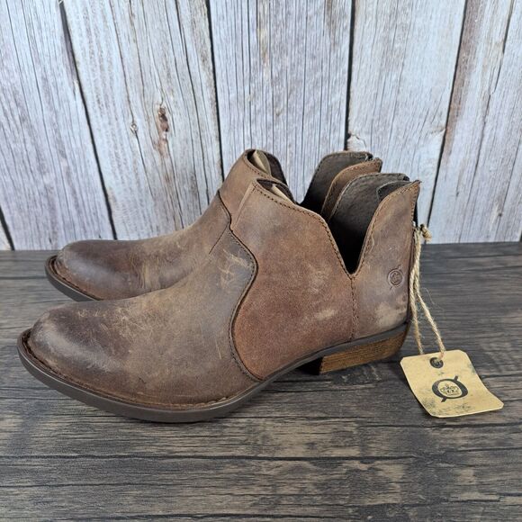 Born | Shoes | Born Kerri Terra Brown Ankle Booties Womens Sz 65 M ...